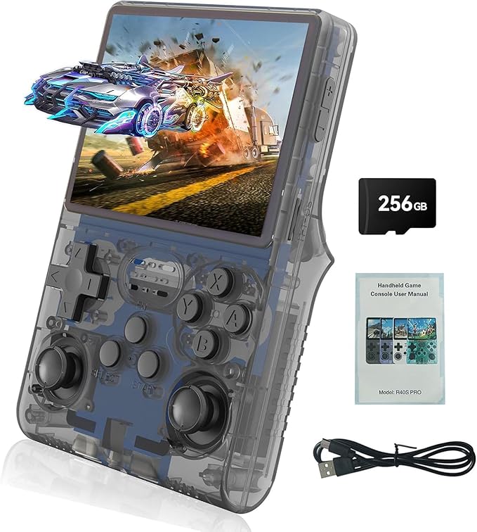 R40S Pro Handheld Game Console, 30000 HD Games Mini Portable Video Gam ...